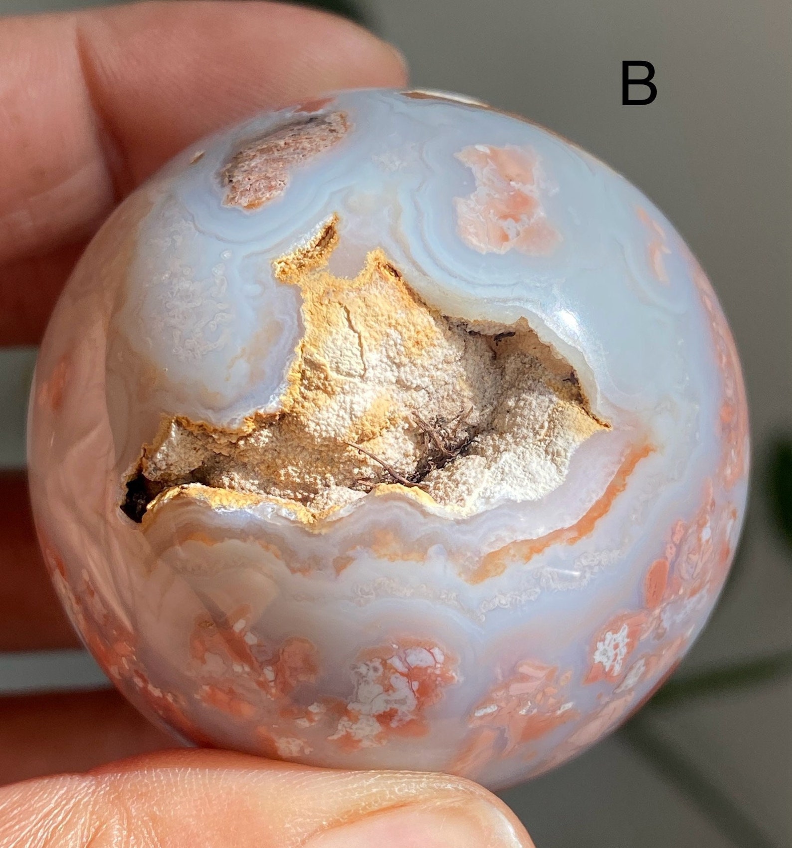 Pink Agate/cotton Candy Crystal Spheres - Etsy