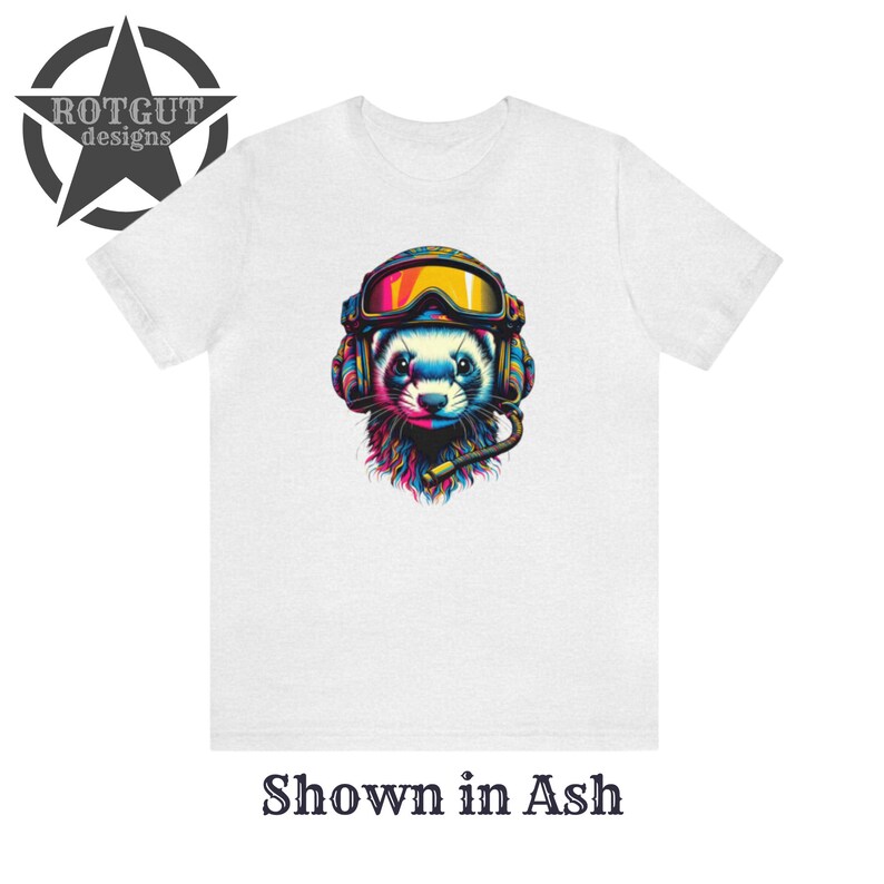 Psychedelic Ferret Tee-special Forces Ferret Shirt-colorful Ferret Tee ...