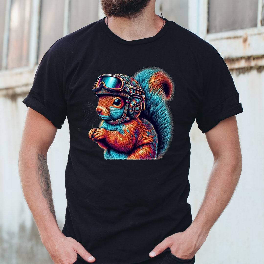 Psychedelic Squirrel Tee-special Forces Squirrel Shirt-colorful ...