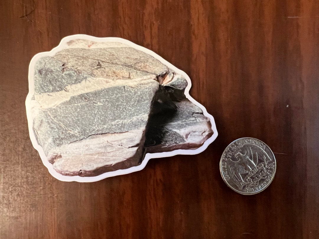 Stripey Rock Vinyl Sticker - Etsy