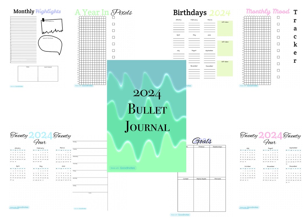 Complete 2024 Undated Bullet Journal - Etsy