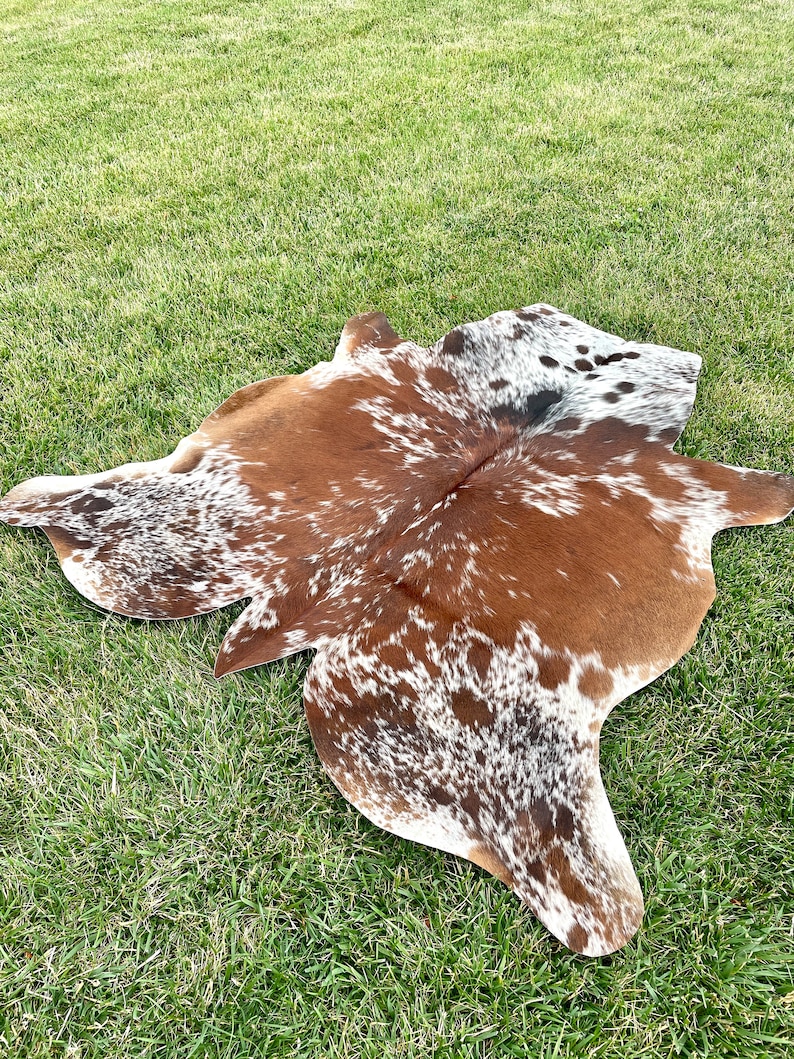Tricolor Speckled Cowhide Rug, Brazilian Cow Hide - Etsy