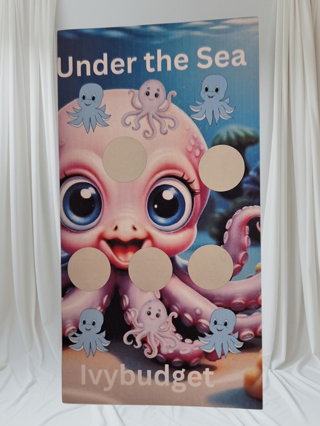 Under the Sea Octopus Savings Challenge Folding Card Scratching Dice ...