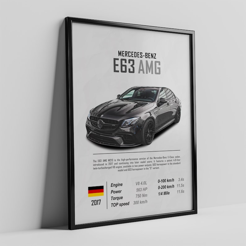 Mercedes E63 AMG Poster: W213 Car Art Print (digital Download) - Etsy