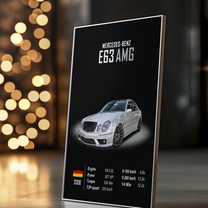 Mercedes Benz Poster, Mercedes Poster, AMG, E63, W211, Dark Theme ...