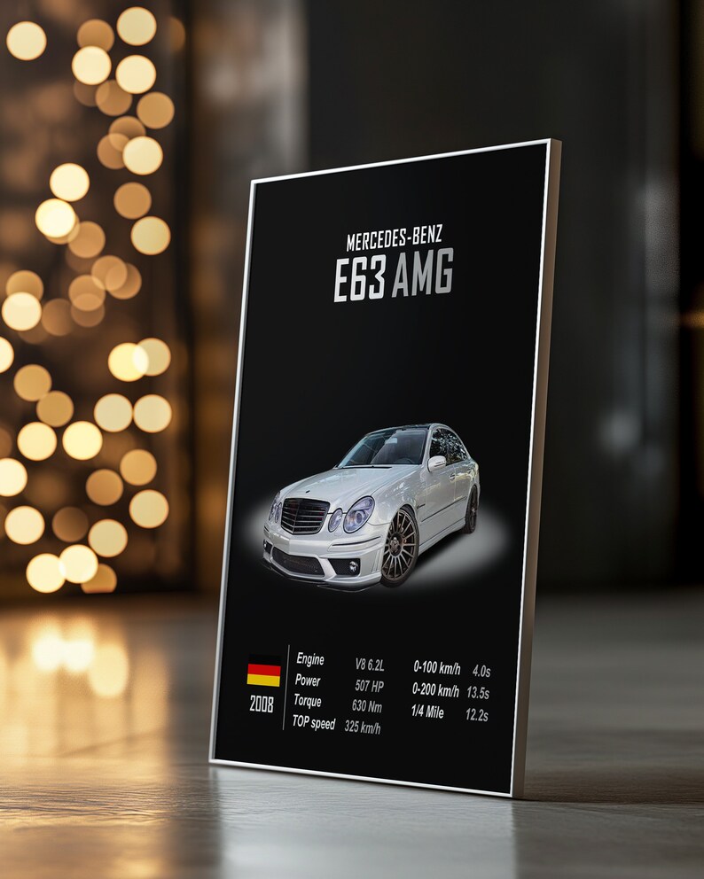 Mercedes Benz Poster, Mercedes Poster, AMG, E63, W211, Dark Theme ...