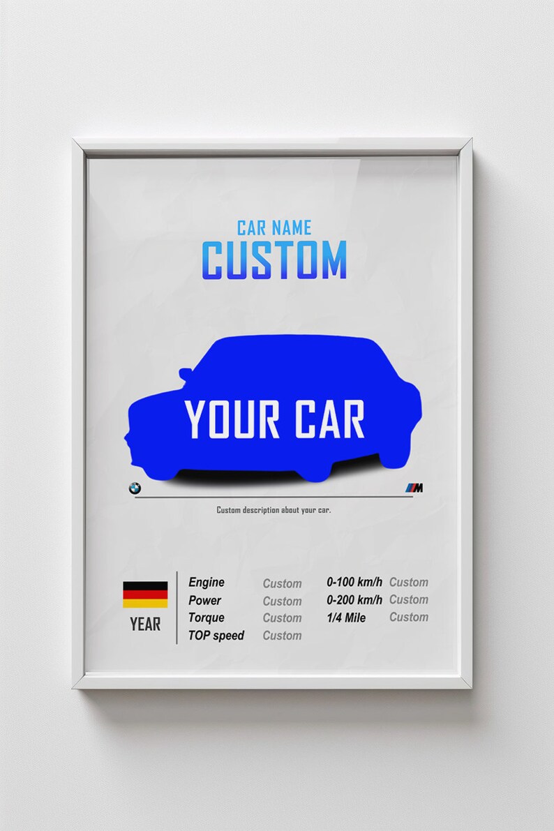 BMW M5 F10 Competition Poster: Car Enthusiast Wall Art (digital ...