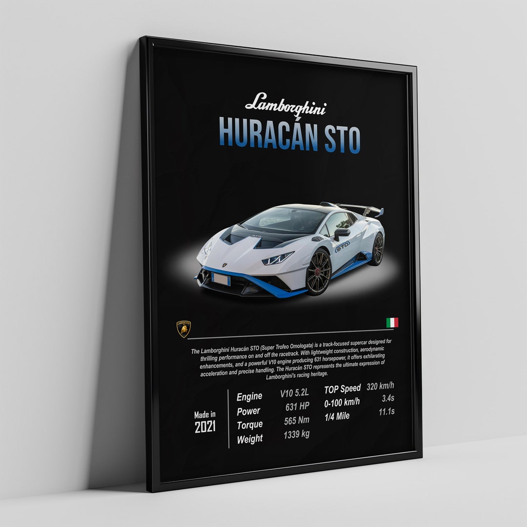 Lamborghini Huracan Poster, Lambo Poster, Car Poster, Car Posters ...