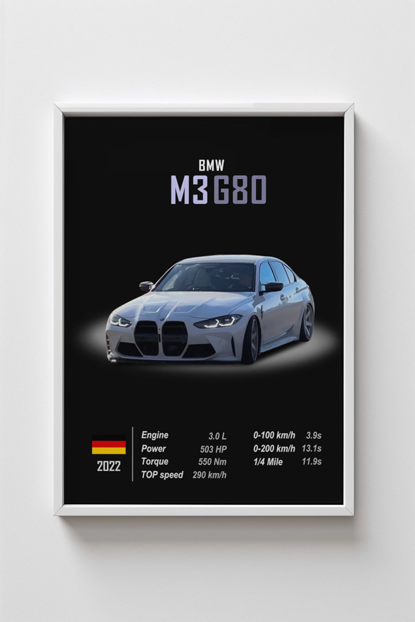 BMW M3 G80 Poster, BMW Poster, M3, Car Poster, Car Posters, Digital ...