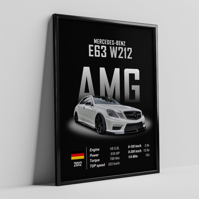 Mercedes Benz Poster, Mercedes Poster, AMG, E63, W212, Dark Theme ...