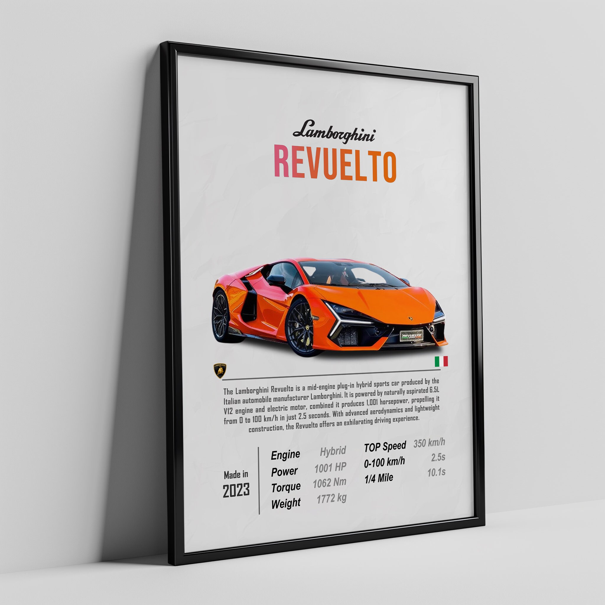 Lamborghini Revuelto Poster, Lambo Poster, Car Poster, Car Posters ...