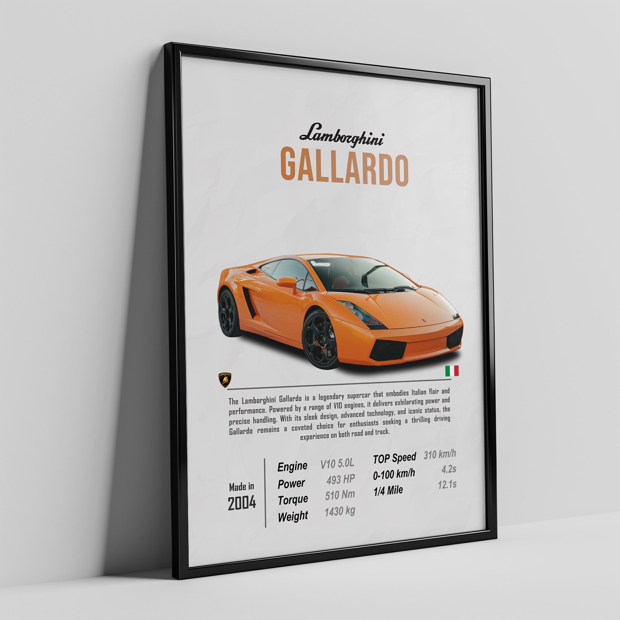 Lamborghini Gallardo Poster, Lambo Poster, Car Poster, Car Posters ...