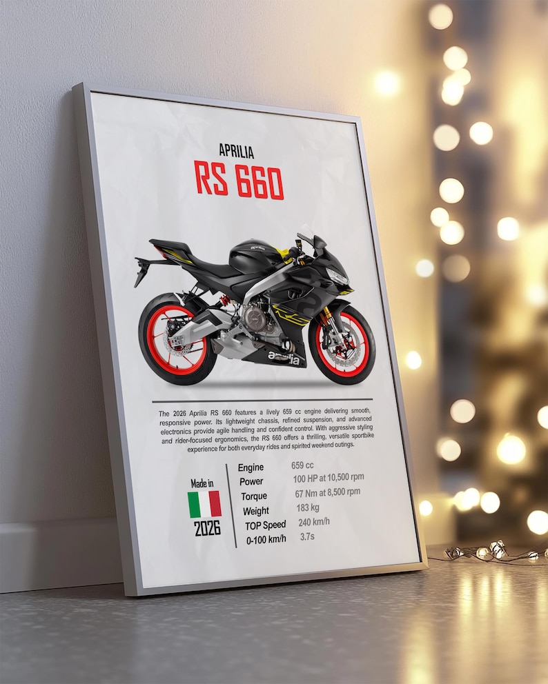 Aprilia RS660 2026 Digital Poster | Sport Motorcycle Wall Art | RS 660 ...