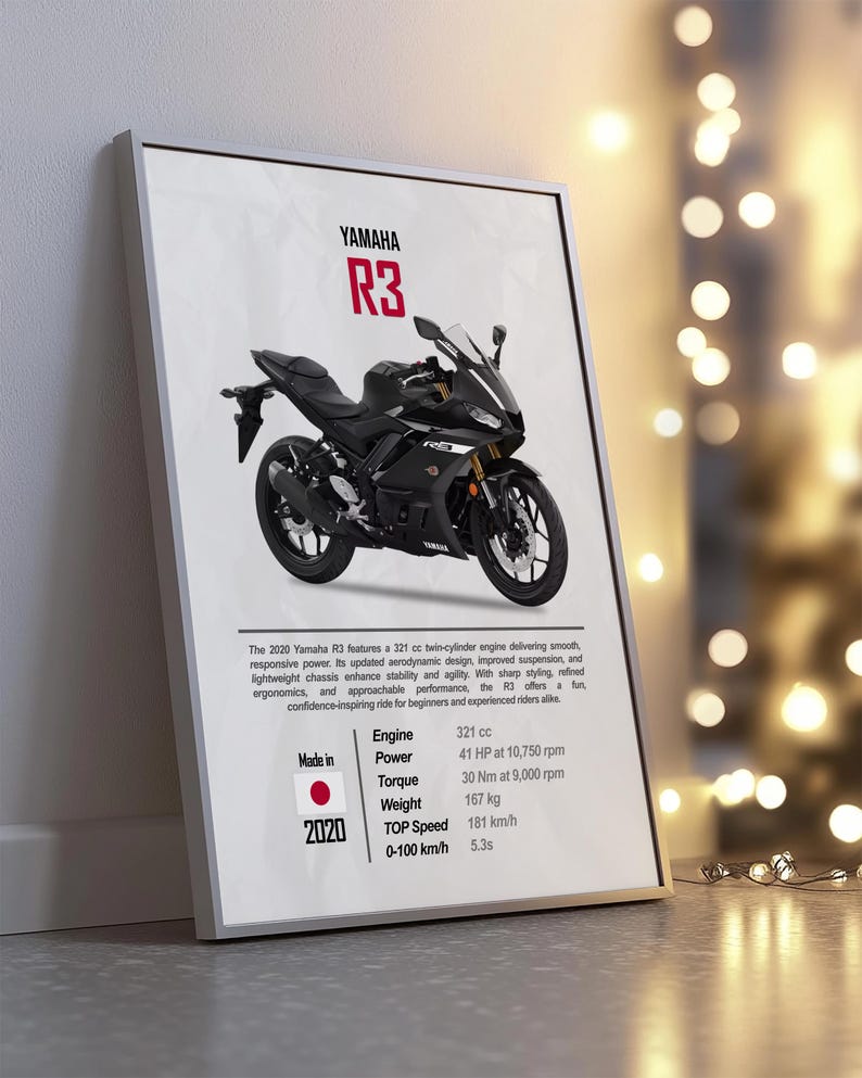 Yamaha R3: Arte mural para amantes de las motos (descarga digital ...
