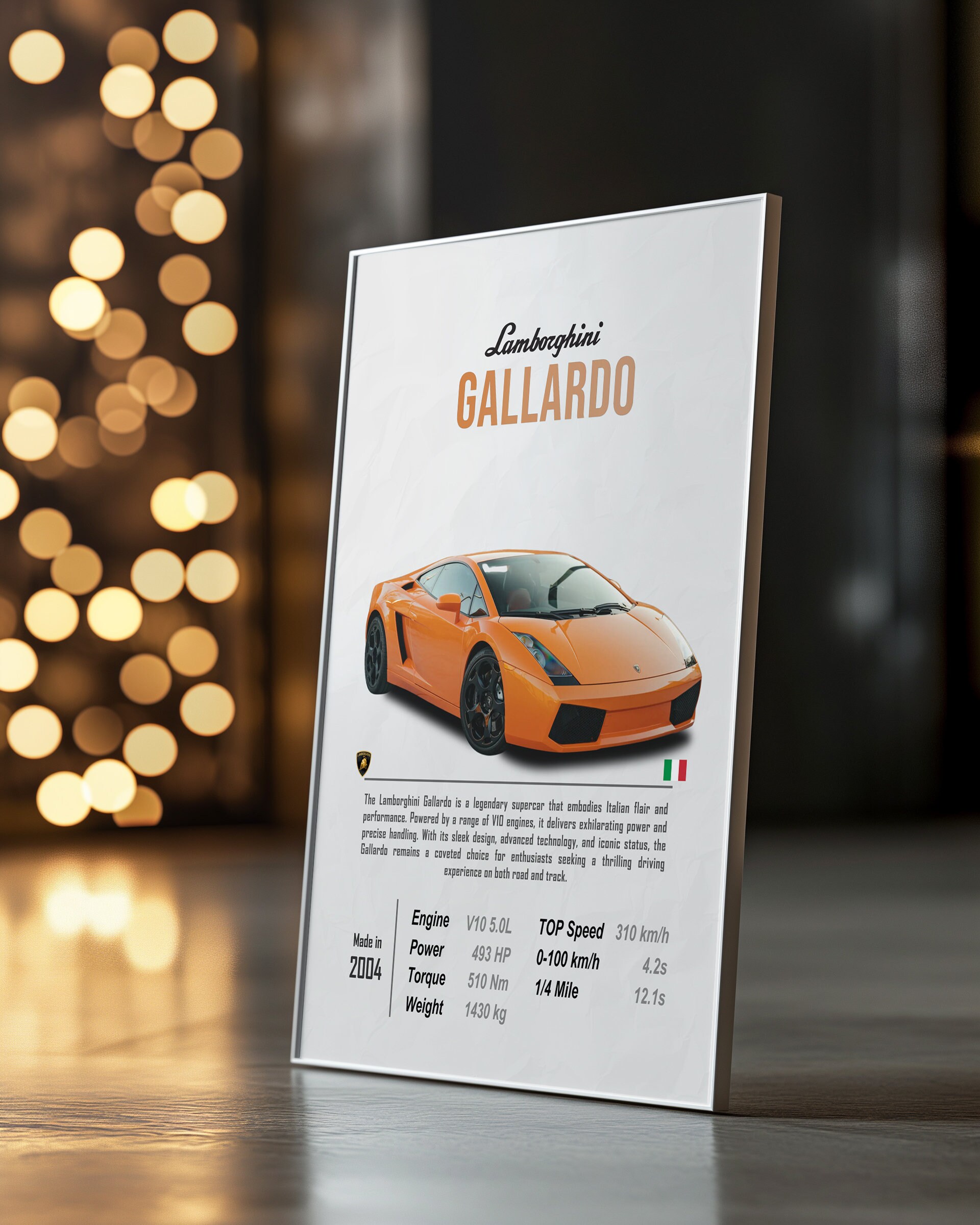 Lamborghini Gallardo Poster, Lambo Poster, Car Poster, Car Posters ...
