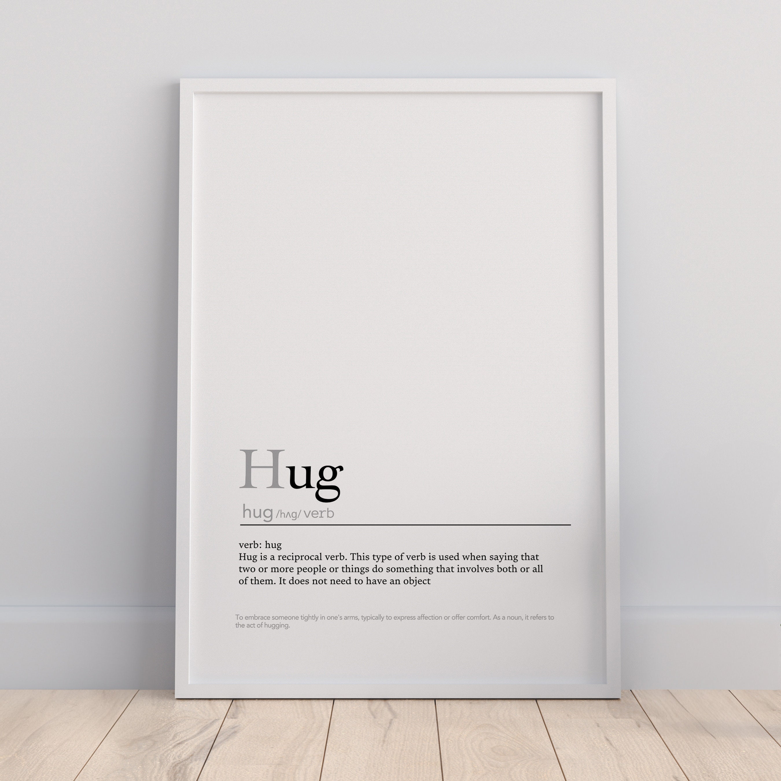 Hug Definition Printable | Inspiring Definition | Word Definition Wall ...