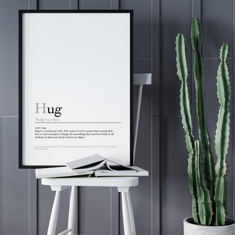 Hug Definition Printable | Inspiring Definition | Word Definition Wall ...