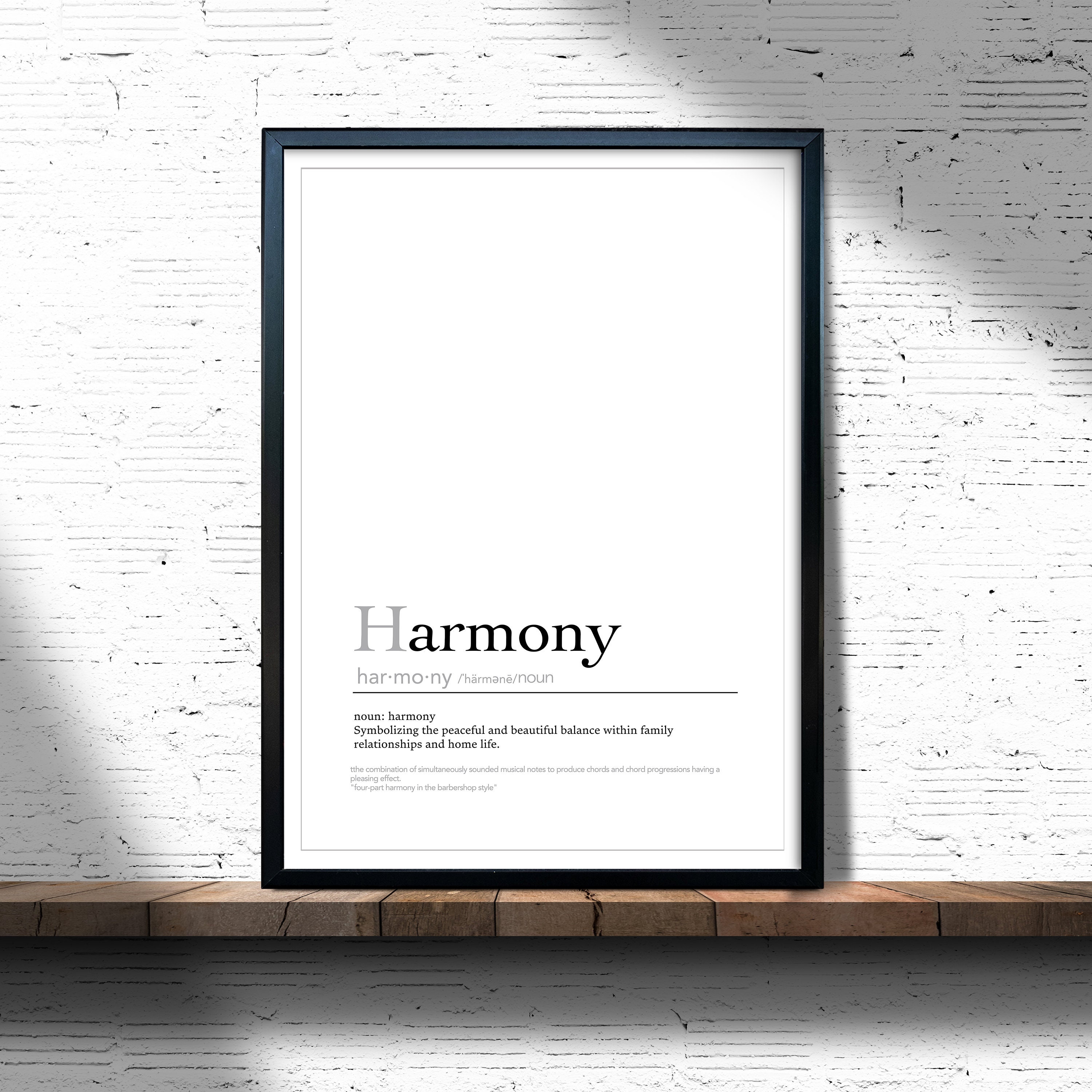Harmony: Definition Printable | Inspiring Definition | Word Definition ...
