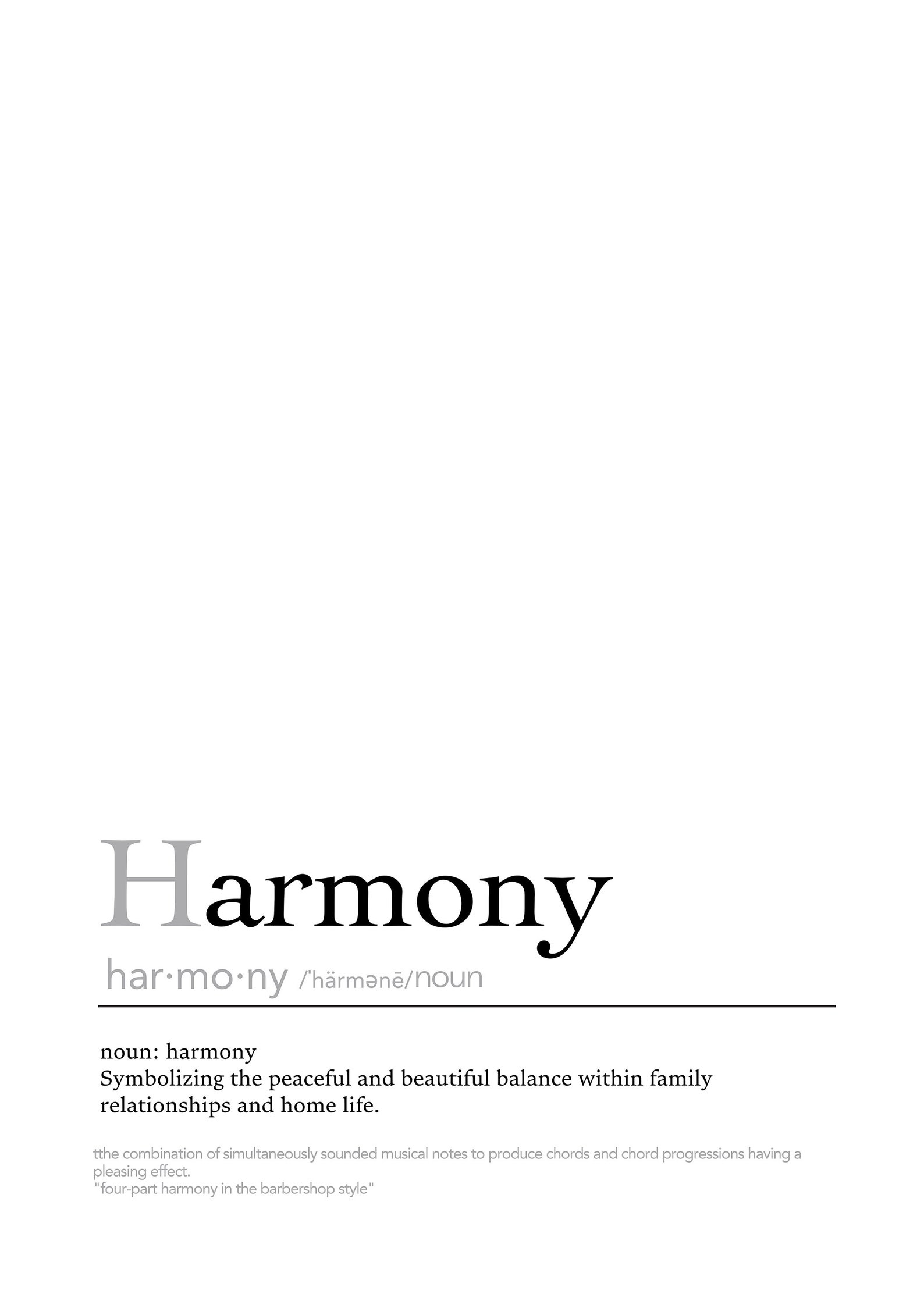 Harmony: Definition Printable | Inspiring Definition | Word Definition ...