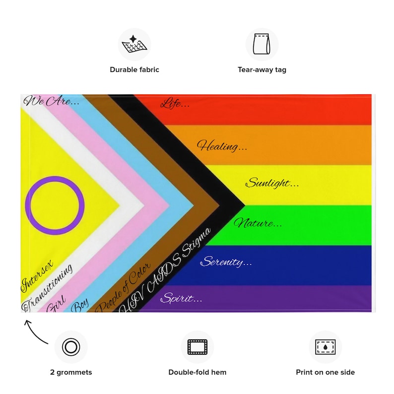 Creative New Progress Pride Flag With "know Your Flag" Details (3ft X 5ft) (36in X 60in) - Etsy
