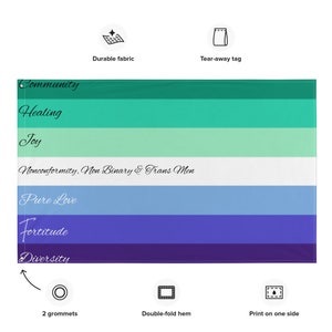 Creative Gay Men's Pride Flag With "know Your Flag" Details (3ft X 5ft) (36in X 60in) - Etsy