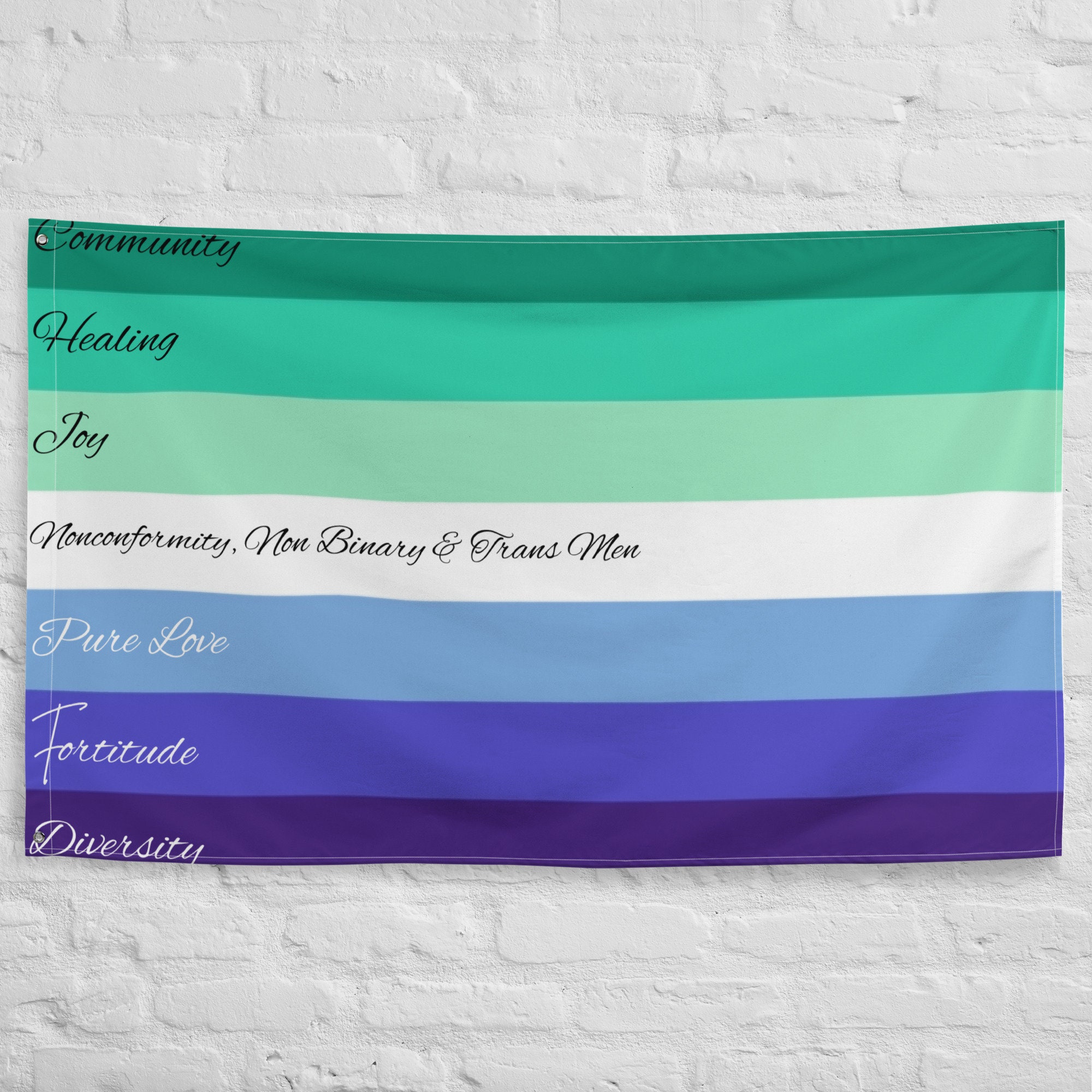 Creative Gay Men's Pride Flag With "know Your Flag" Details (3ft X 5ft ...