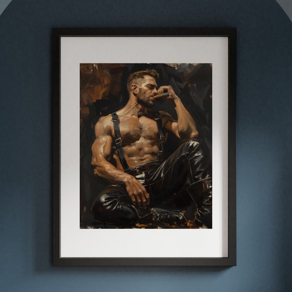 Vintage Male Pin up Art - Etsy