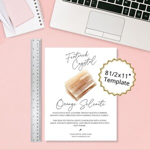 Crystal Shop Sign CANVA TEMPLATE for Crystal Business Crystal ...