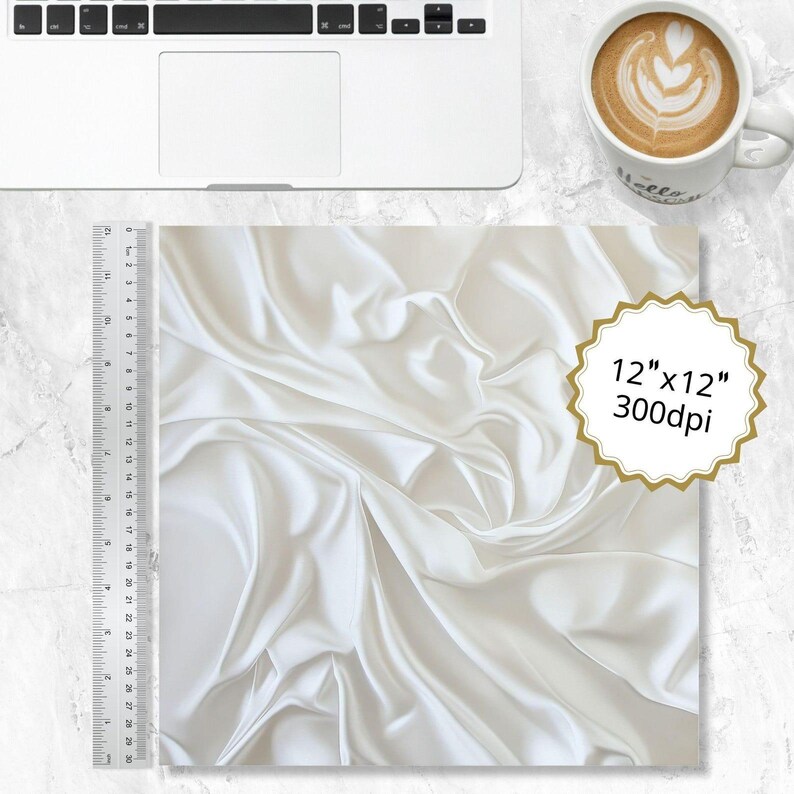 White Satin DIGITAL PAPER Satin Background Printable Craft Paper Luxury ...