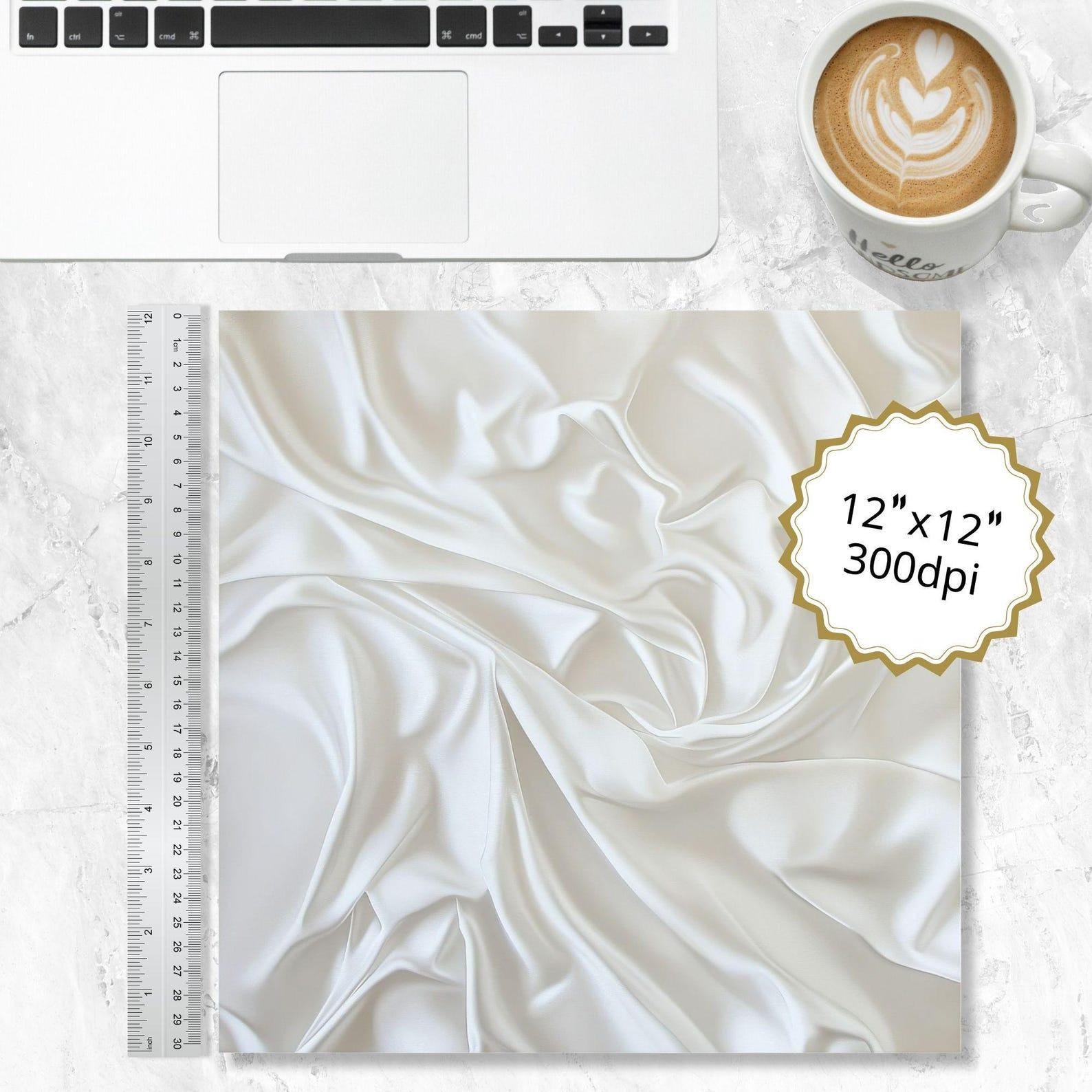 White Satin DIGITAL PAPER Satin Background Printable Craft Paper Luxury ...
