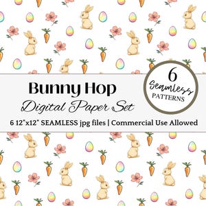 Easter Seamless Digital Paper - Cute Pastel Easter Digital Background ...