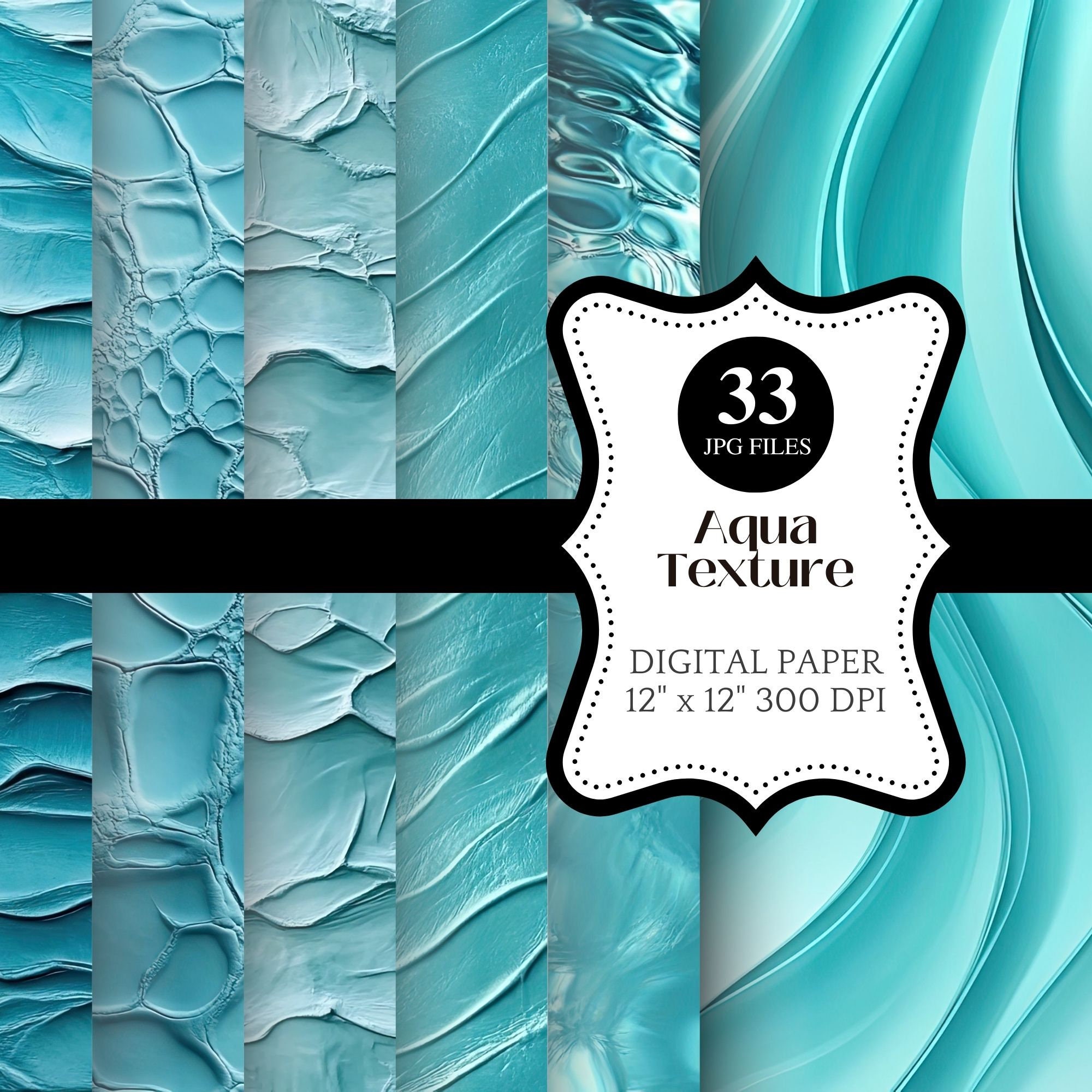 Turquoise DIGITAL PAPER Teal Pattern Turqouise Background Aqua Digital ...