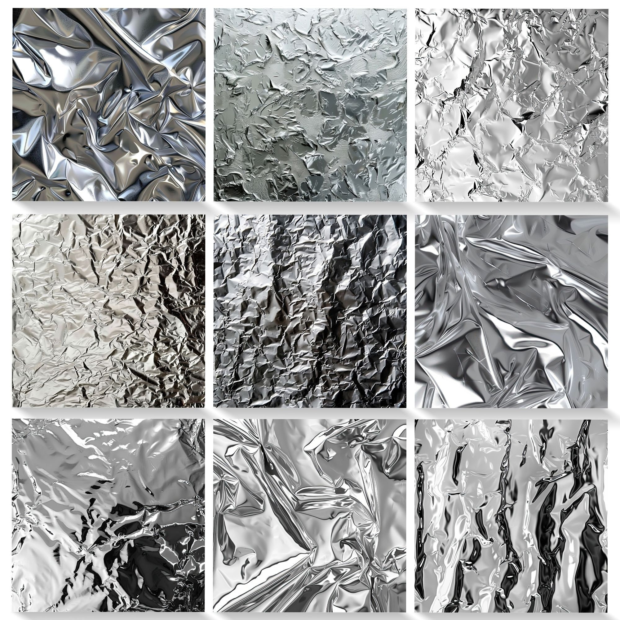 Silver Foil DIGITAL PAPER Designs for Scrapbook Design Social Media ...