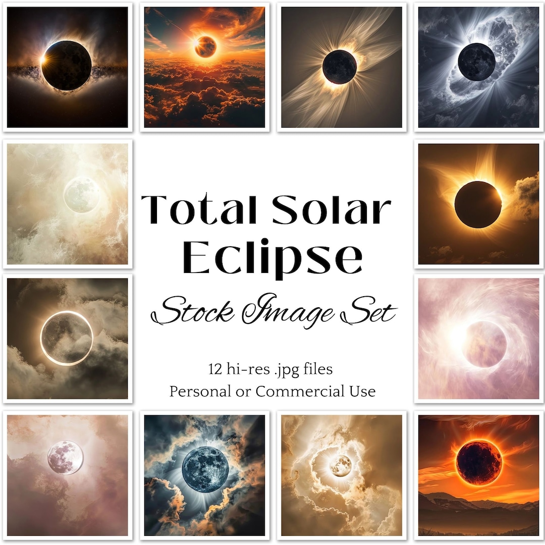 SOLAR ECLIPSE Digital Paper Eclipse Image Path of Totality Metaphysical ...