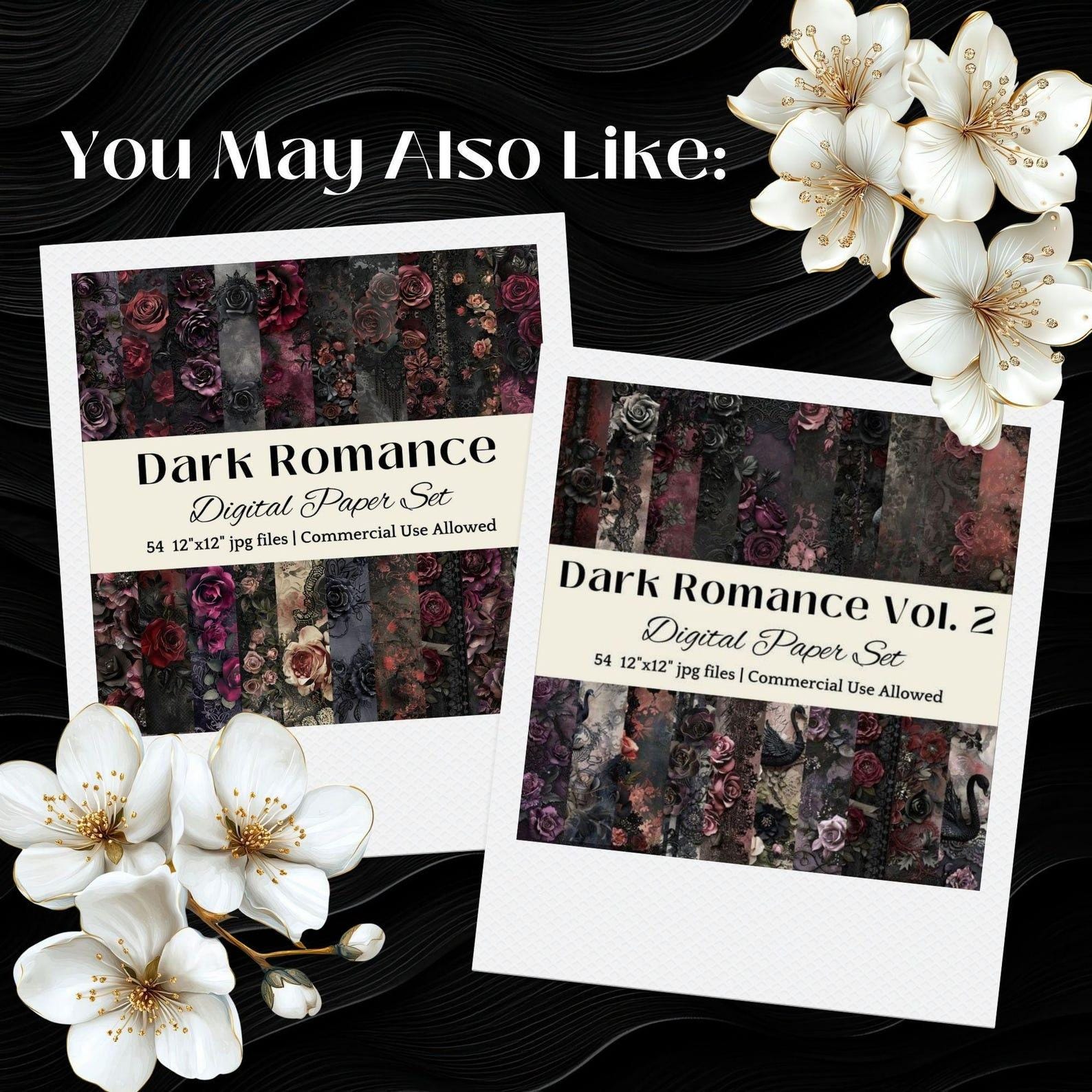Anatomical Heart DIGITAL PAPER Vintage Floral Background Romantic ...