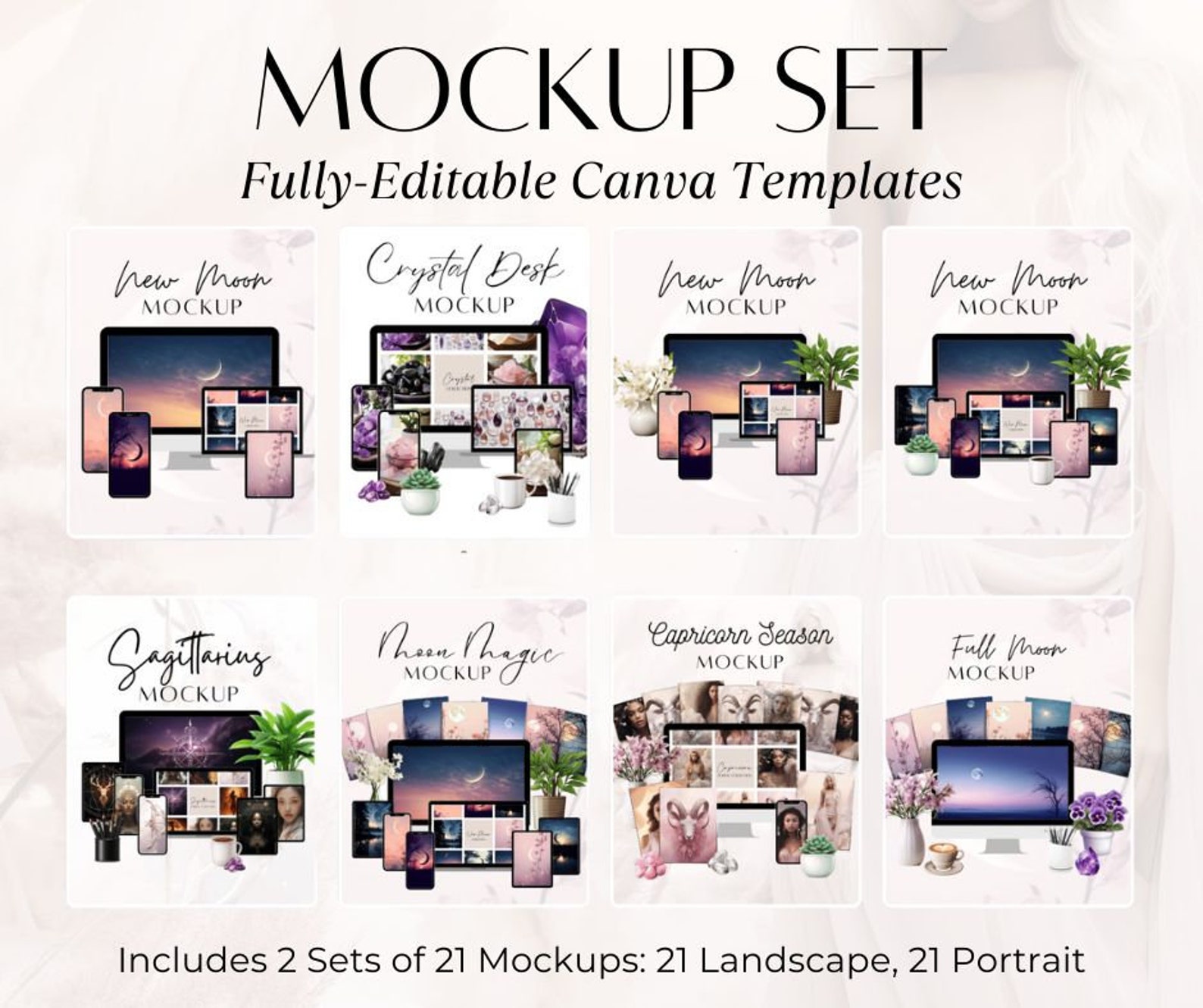 CANVA MOCKUP BUNDLE Metaphysical Course, Ebook Instagram Template Mockup Commercial Use Dfy Drag ...