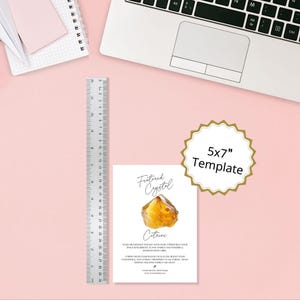 Crystal Shop Sign CANVA TEMPLATE for Crystal Business Crystal ...