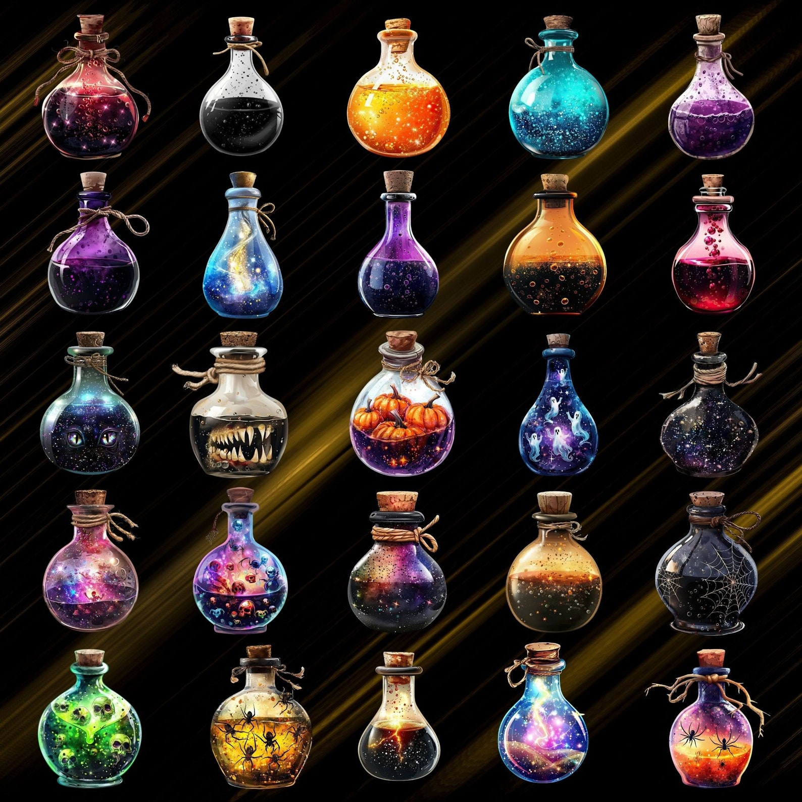 Potion CLIP ART Witch Clipart Magic Potion Bottle Witch Halloween ...