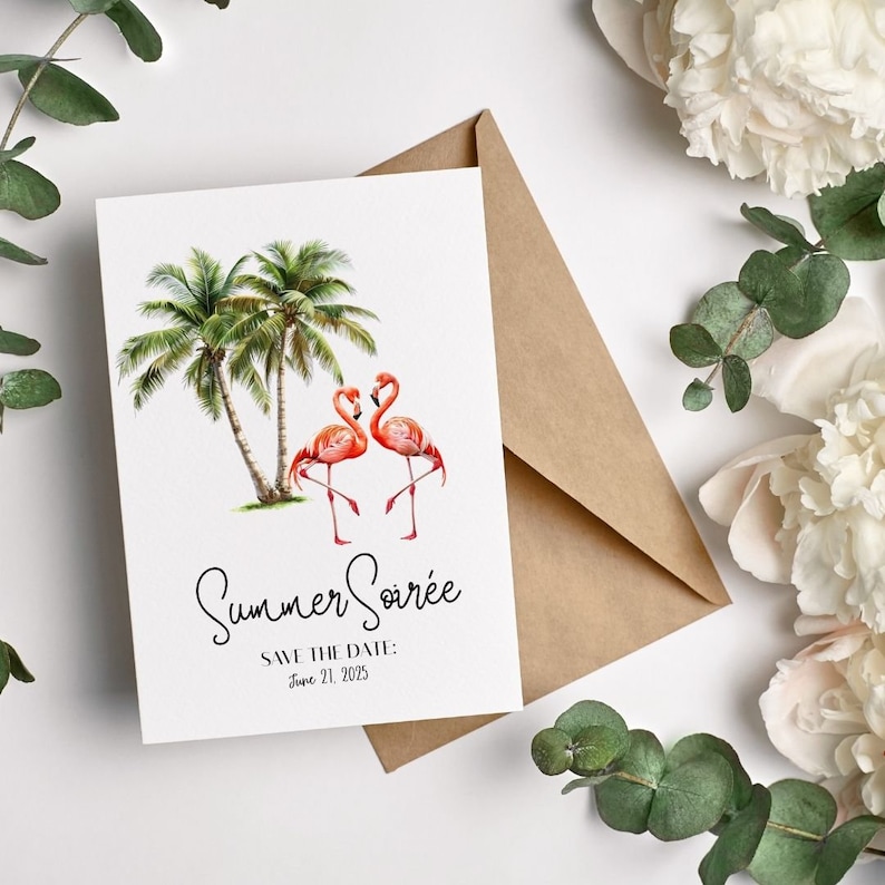 Summer Flamingo PNG Clipart Set | Pink Tropical Bird Art for Scrapbook ...