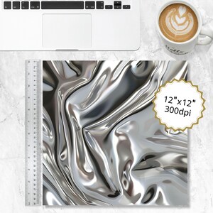 Silver Foil DIGITAL PAPER Designs for Scrapbook Design Social Media ...