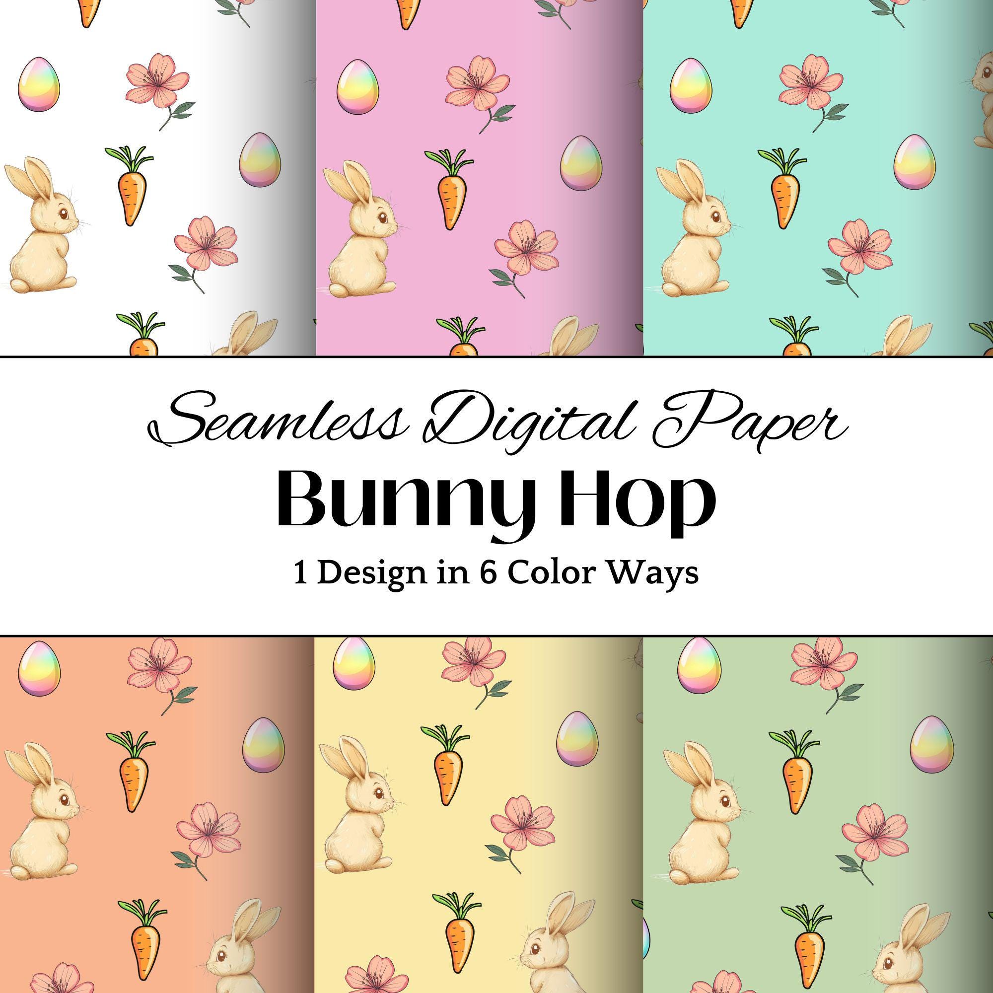 Easter Seamless Digital Paper - Cute Pastel Easter Digital Background ...