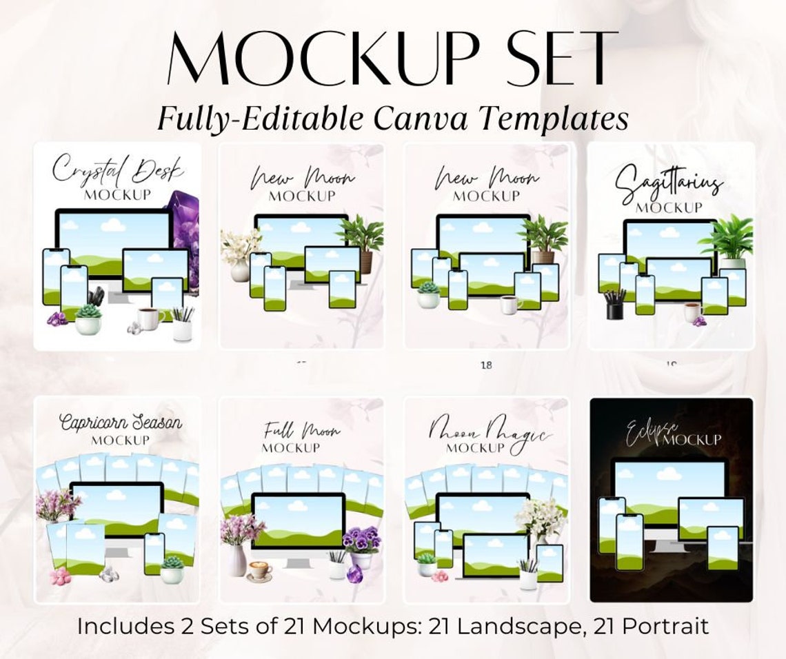CANVA MOCKUP BUNDLE Metaphysical Course, Ebook Instagram Template ...