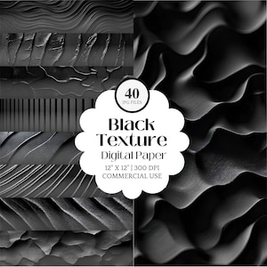 Black Textured DIGITAL PAPER Printable Textured Black Paper for Product ...