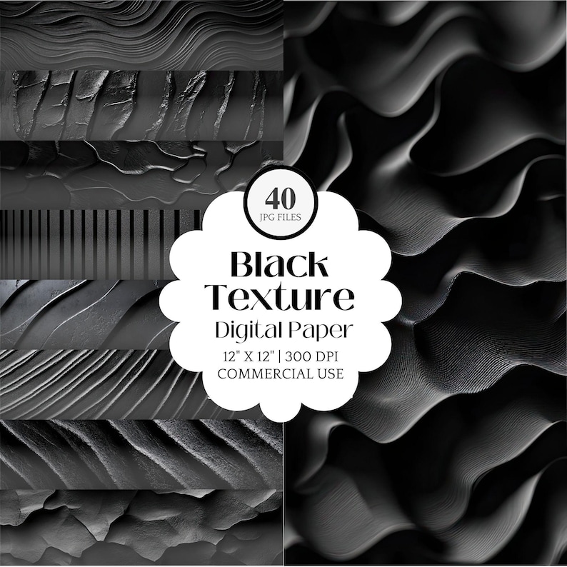 Black DIGITAL PAPER Printable Black Background for DIY Craft Solid ...