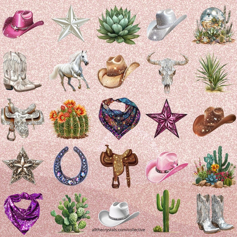 Cowgirl Glam CLIP ART Commercial Use Instant Download Png Wild West ...