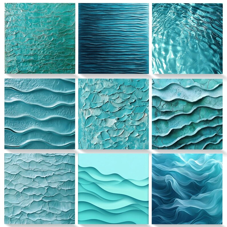 Turquoise DIGITAL PAPER Teal Pattern Turqouise Background Aqua Digital ...