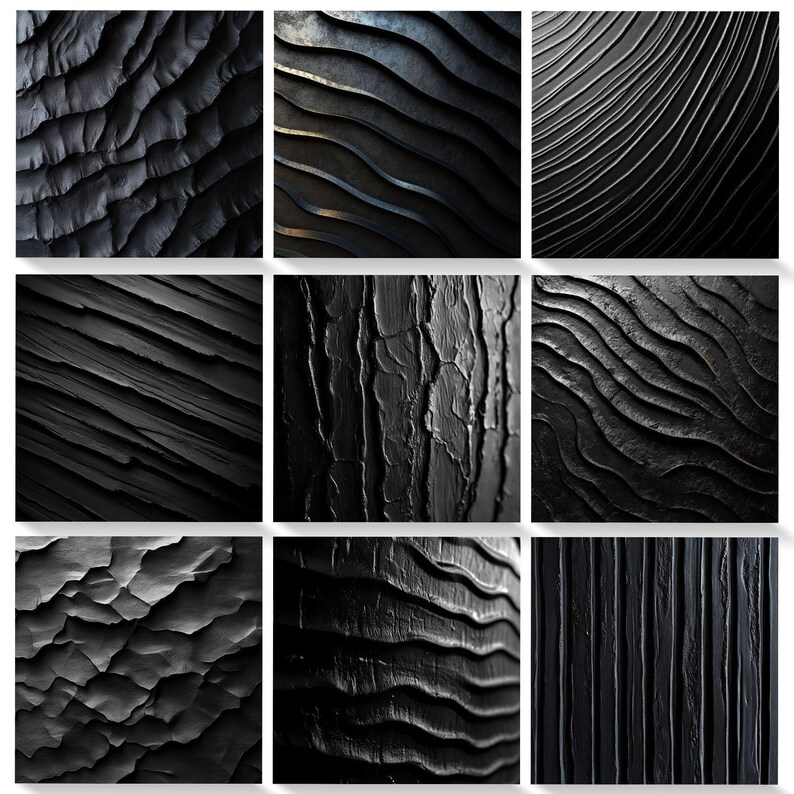 Black Textured DIGITAL PAPER Printable Textured Black Paper for Product ...