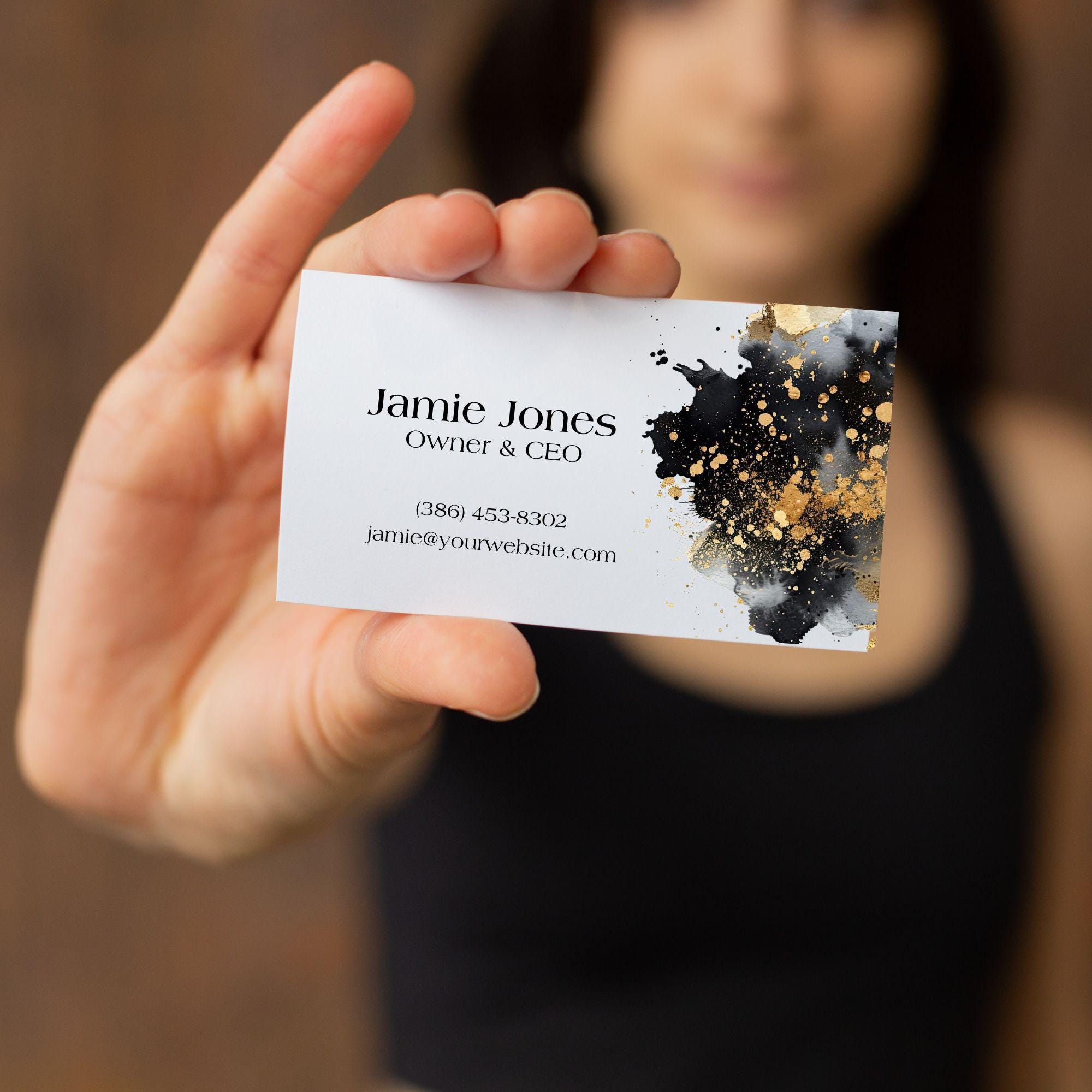 Luxury Black Gold Watercolor Splatter PNG Brush Stroke Abstract Paint ...