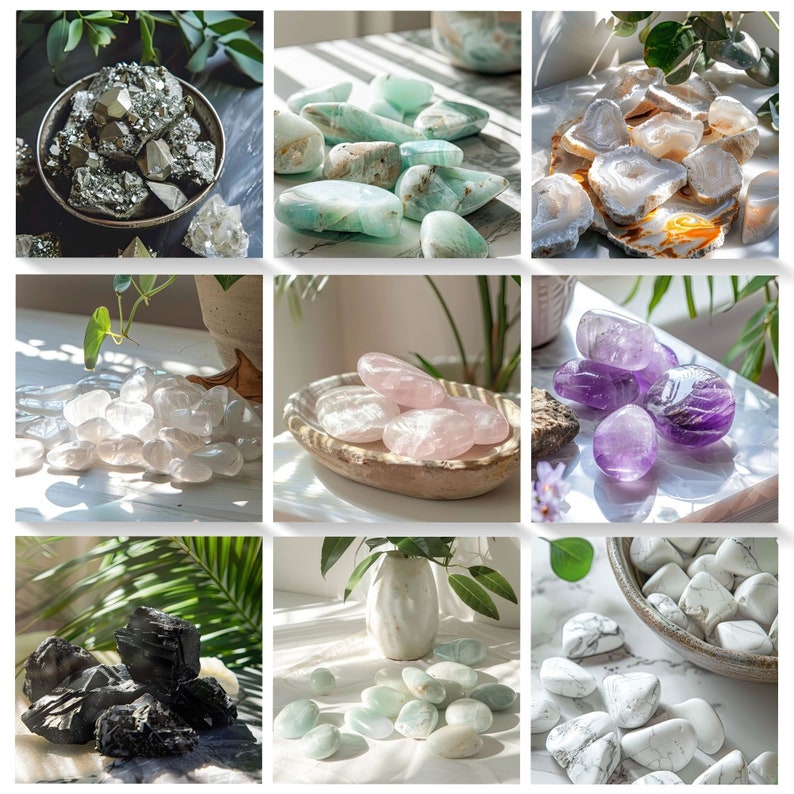 Crystal Healing IMAGE SET Aesthetic Crystal Picture for Healer & Reiki ...