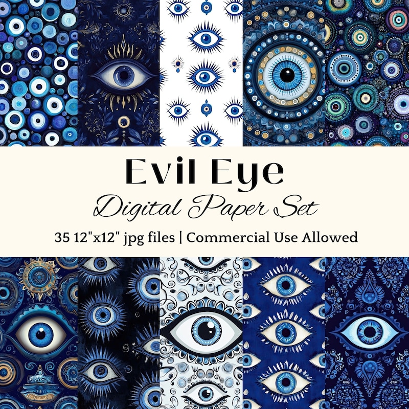 White Evil Eye Graphic - Etsy